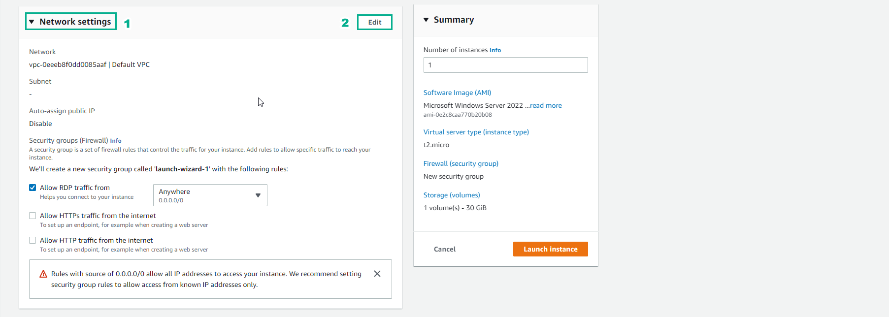Create Windows Instance Giới Thiệu Về Amazon Ec2