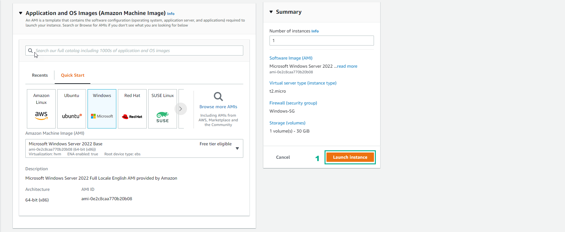 Create Windows Instance Giới Thiệu Về Amazon Ec2