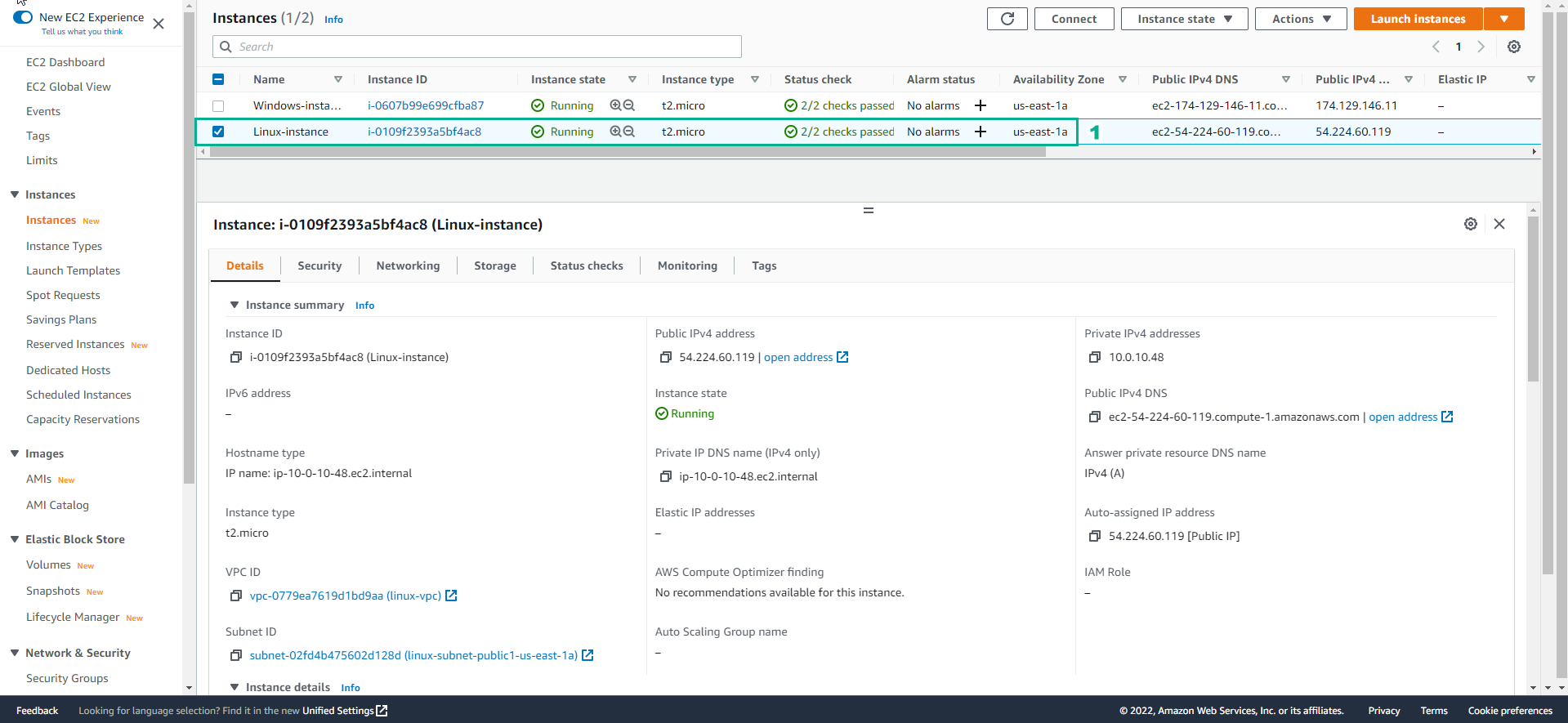 Create Linux Instance Giới Thiệu Về Amazon Ec2
